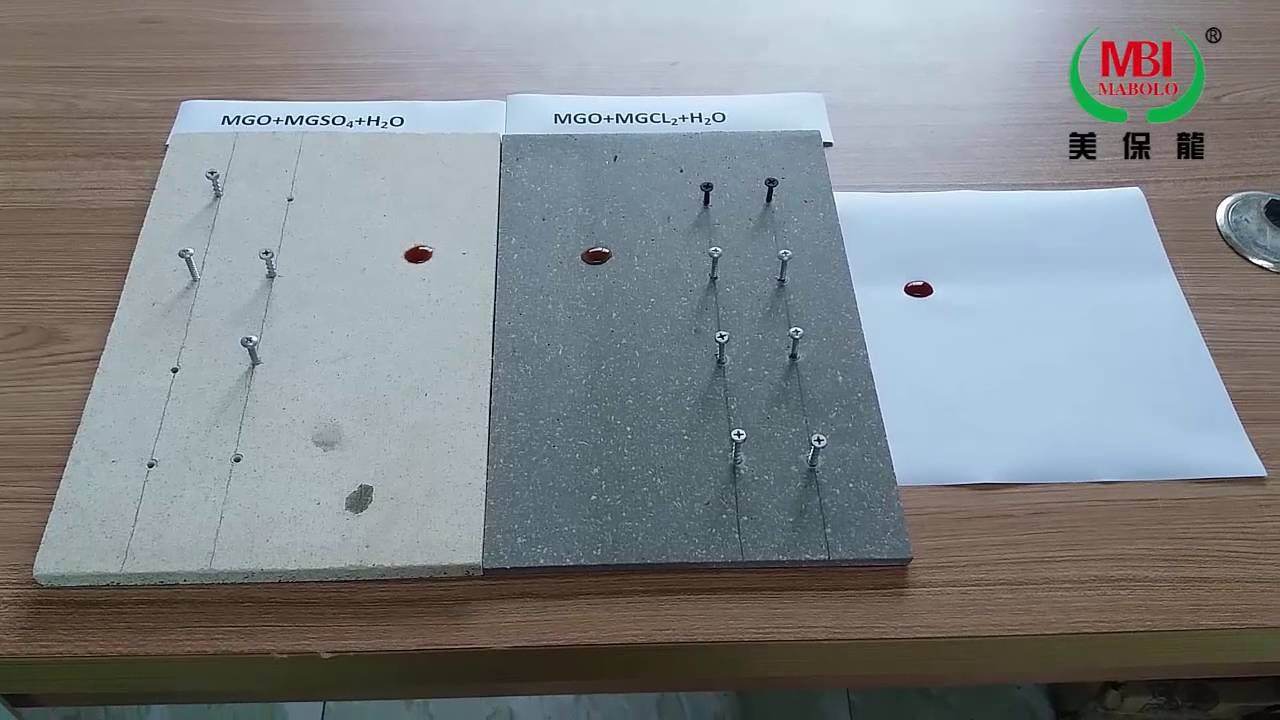 MGO sulphate board chloride ion test video - YouTube