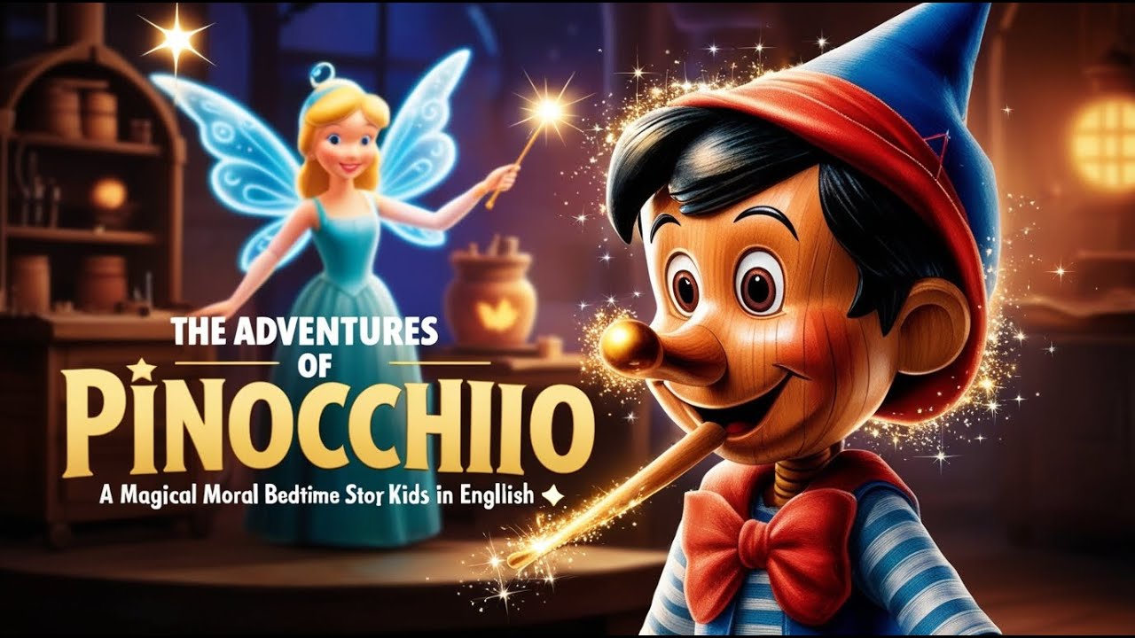 The Adventures of Pinocchio | A Magical Moral Bedtime Story for Kids in ...