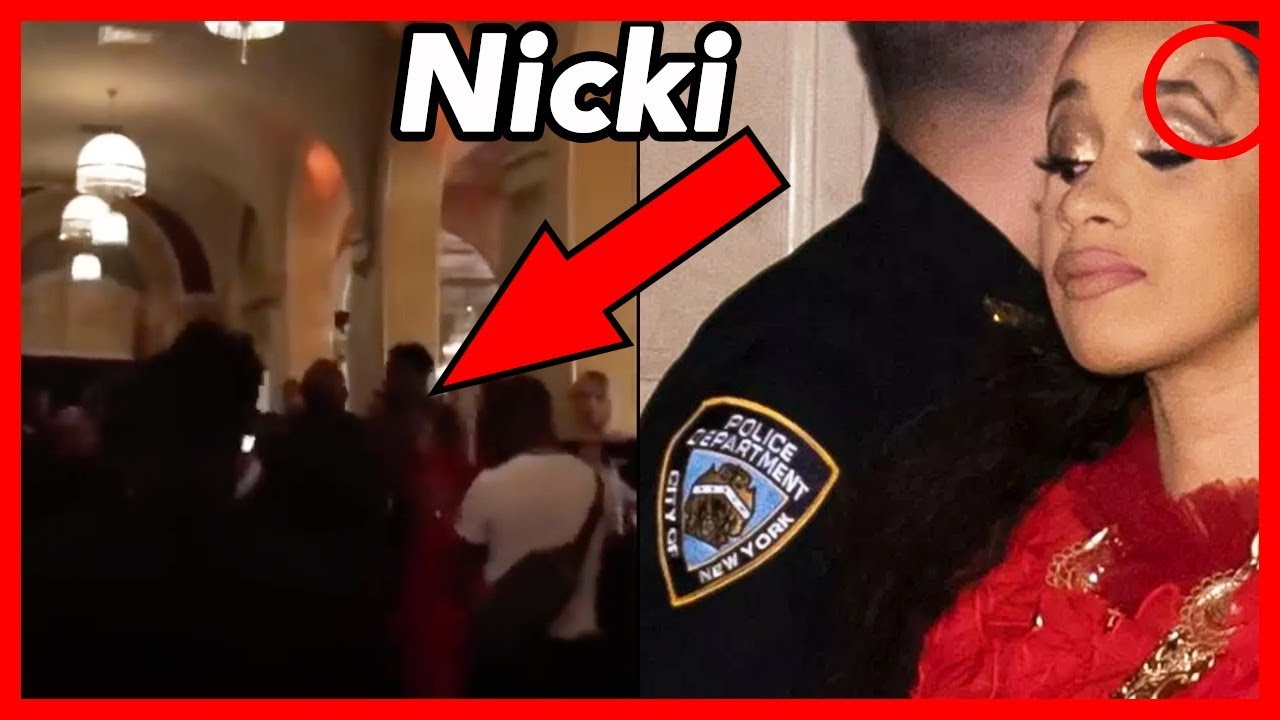 Cardi B and Nicki Minaj FULL FIGHT At NY Fashion Show - Cardi Left with ...
