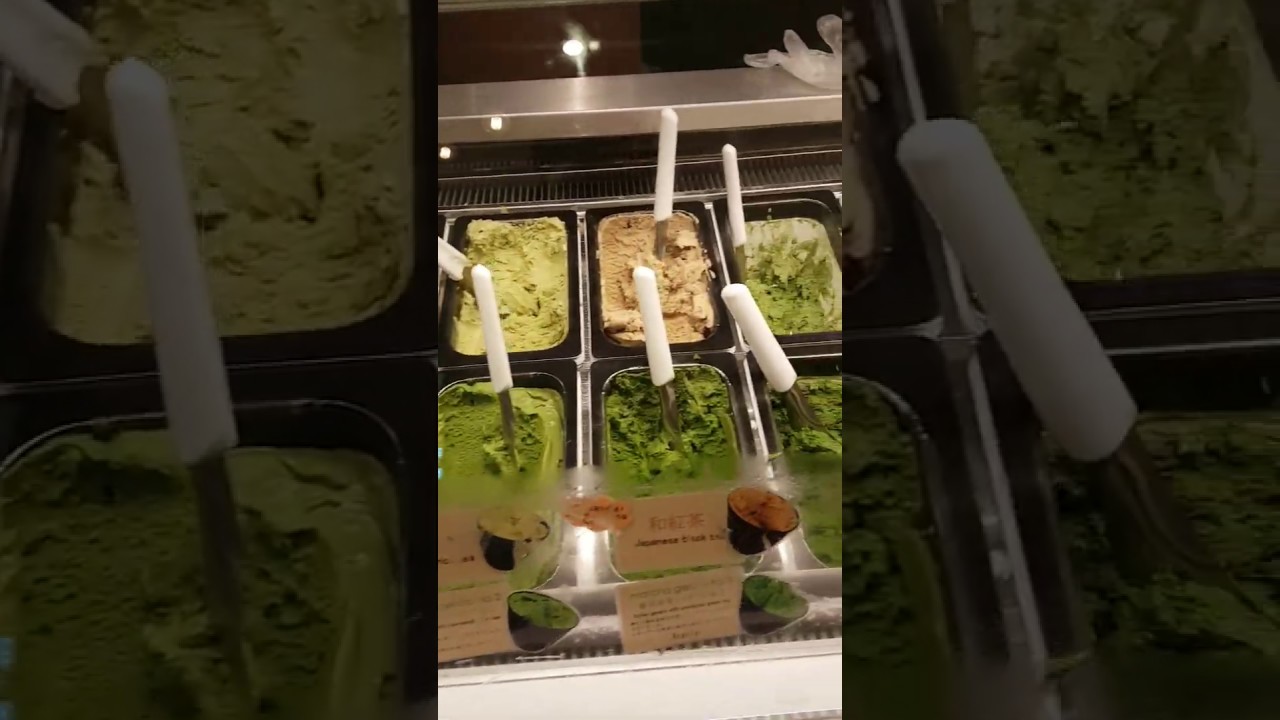 Strongest Green Tea Ice Cream at Nanaya Aoyama, Shibuya - YouTube