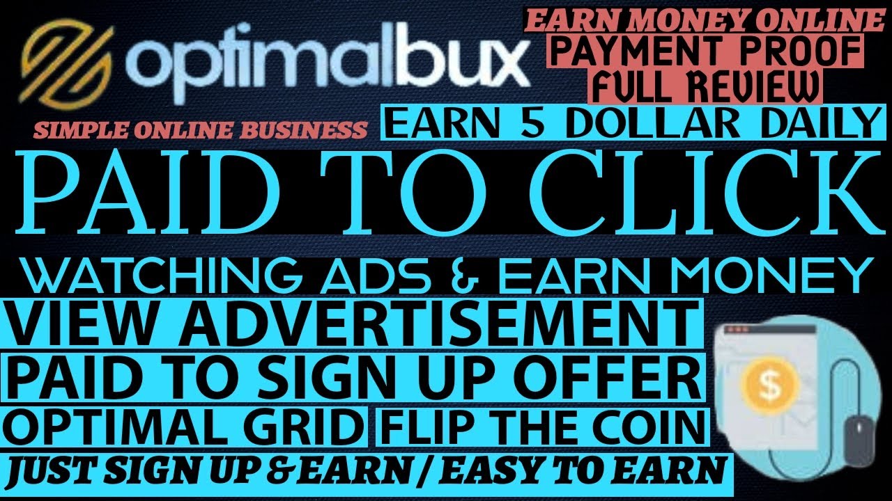 Optimalbux review | Optimalbux payment proof Optimalbux ptc - YouTube