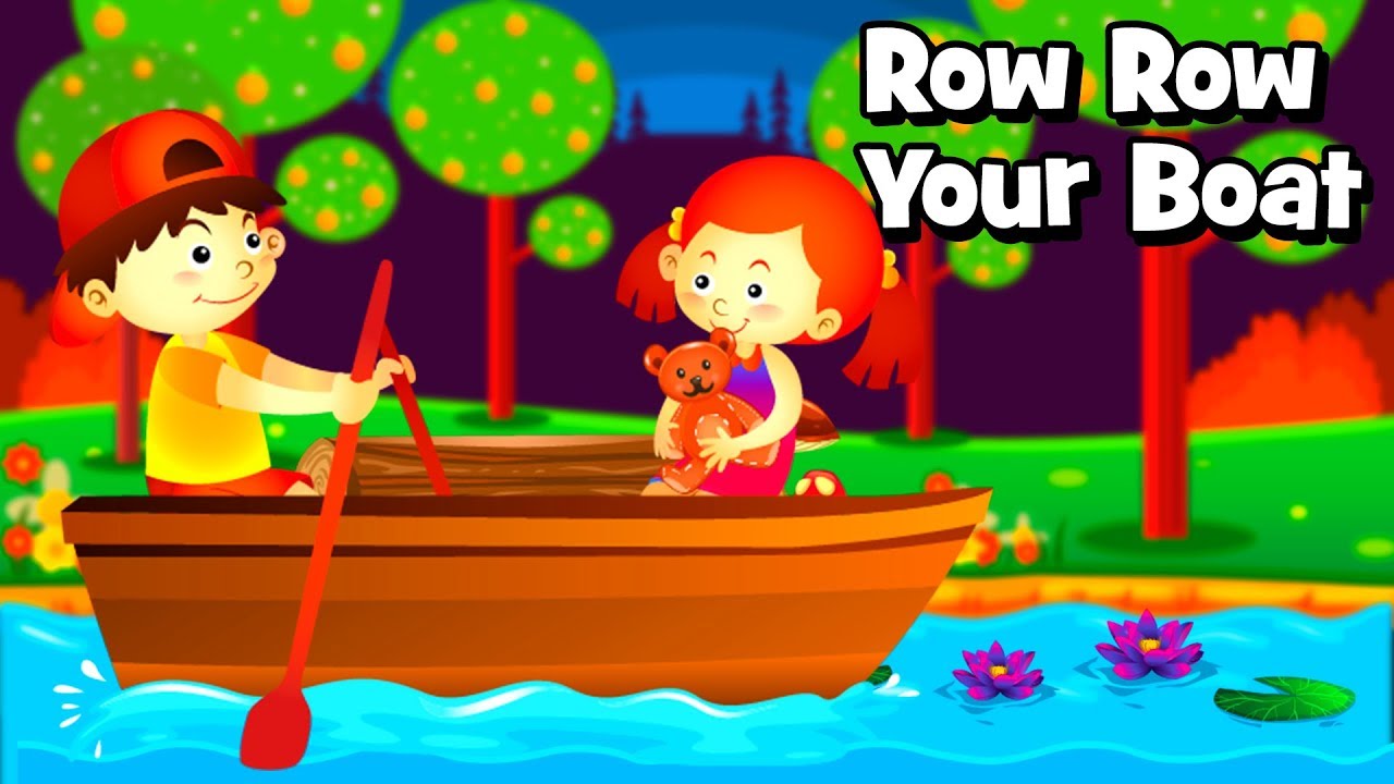 Row Row Your Boat -2 - Nursery Rhymes for Kids & Animated Cartoon for ...