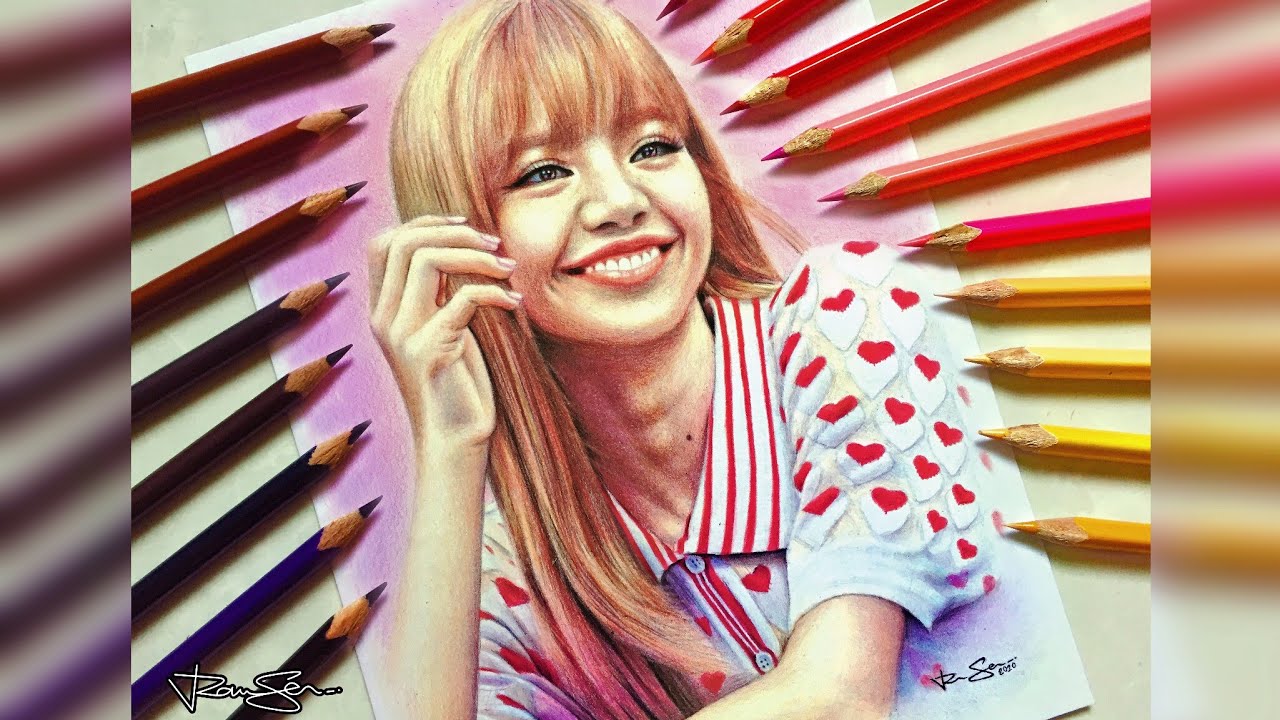 BlackPink Lisa Drawing Timelapse | VrAmSeN - YouTube