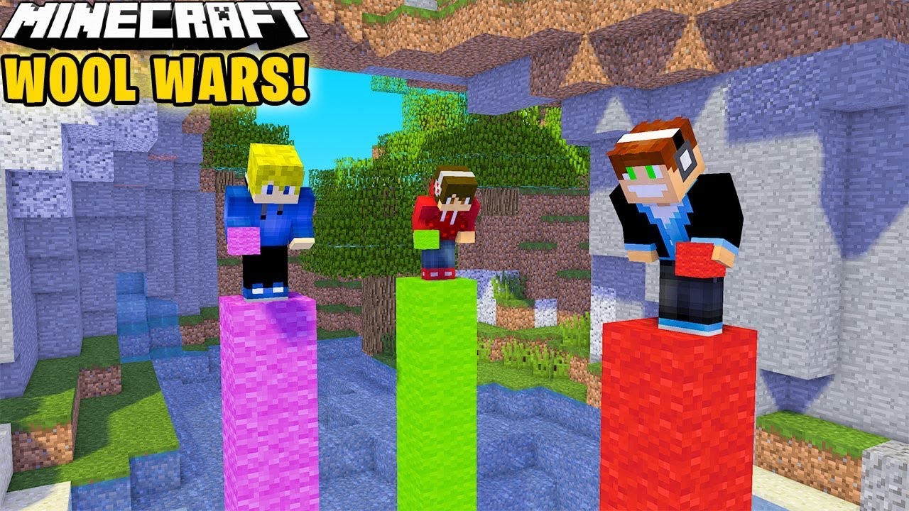 Minecraft Wool Wars #01 - SKYWARS NA WEŁNIE?! - YouTube