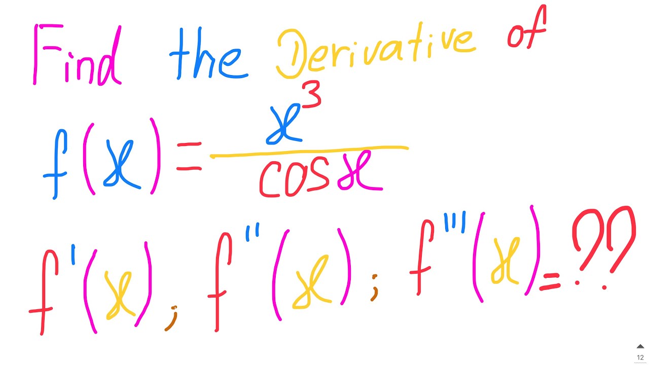 find The Derivative Of X 3 cosx YouTube find-the-derivative-of-x-3-cosx-youtube