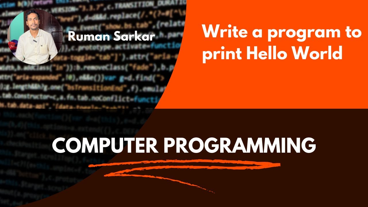 Print hello world II C programming II Ruman Sarkar - YouTube