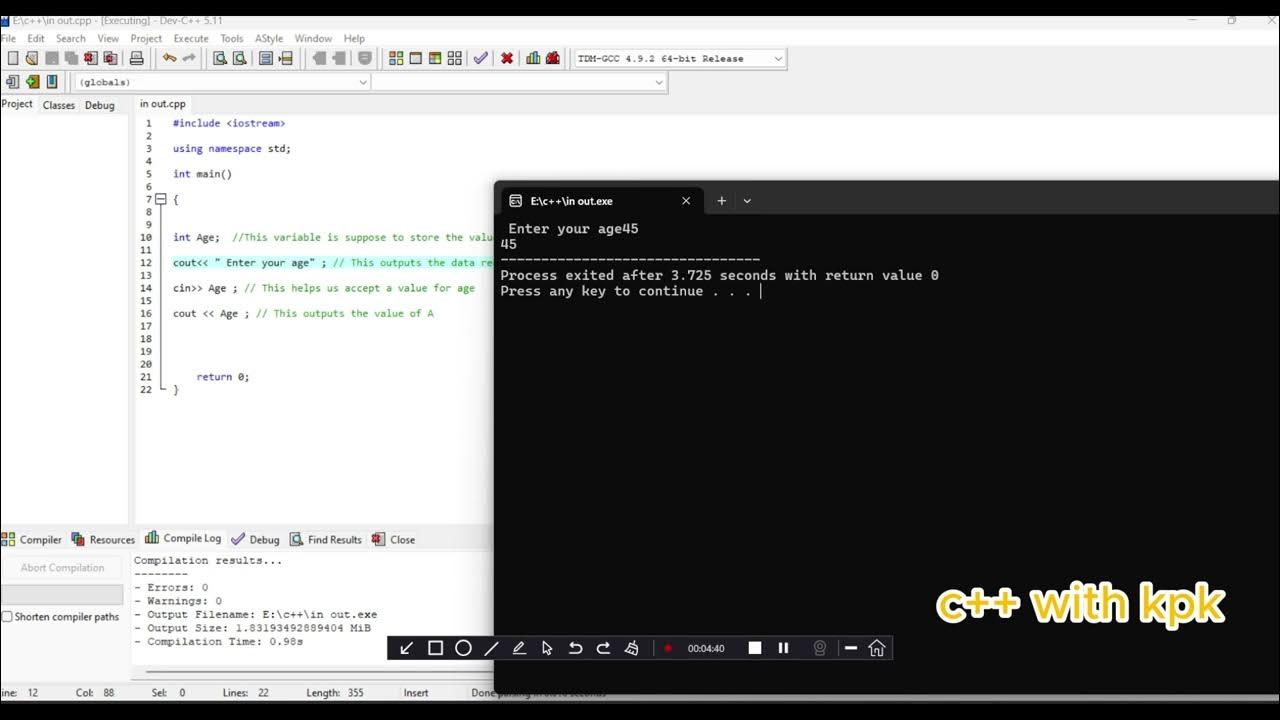 Programming with C++ : Comments in C++ - YouTube