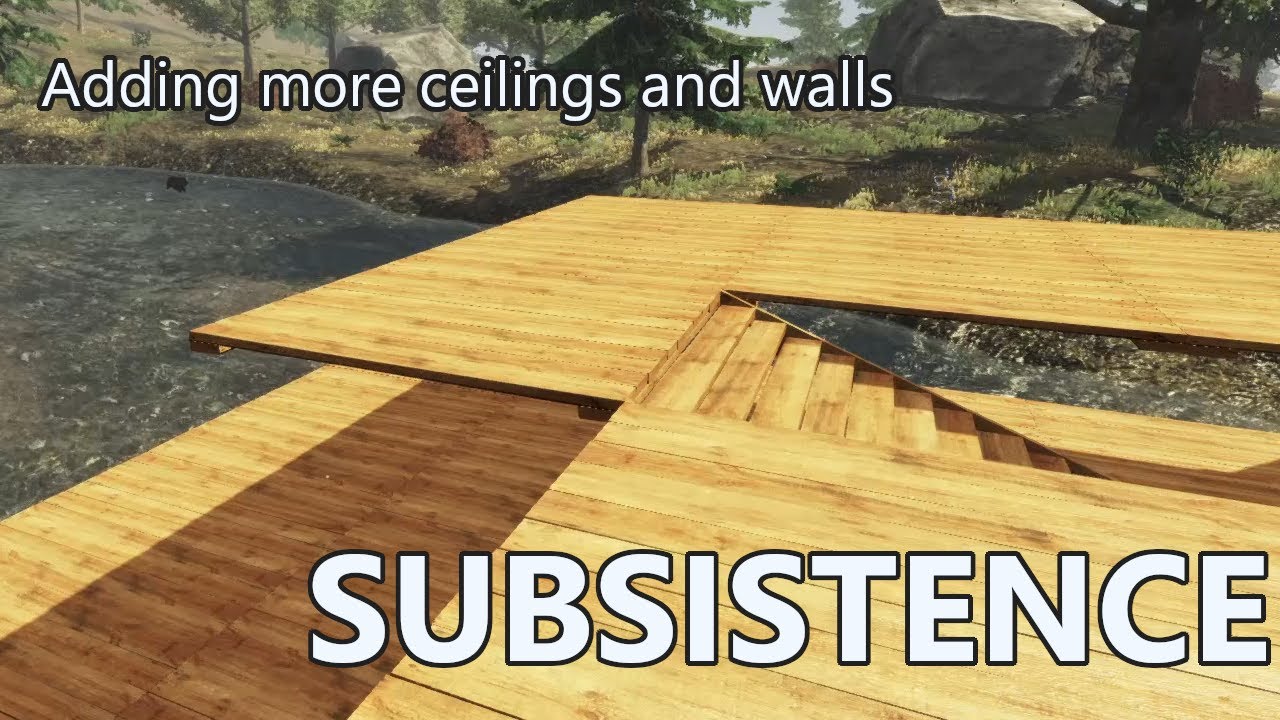 Subsistence S1E155 - Adding more ceilings and walls to the new build ...
