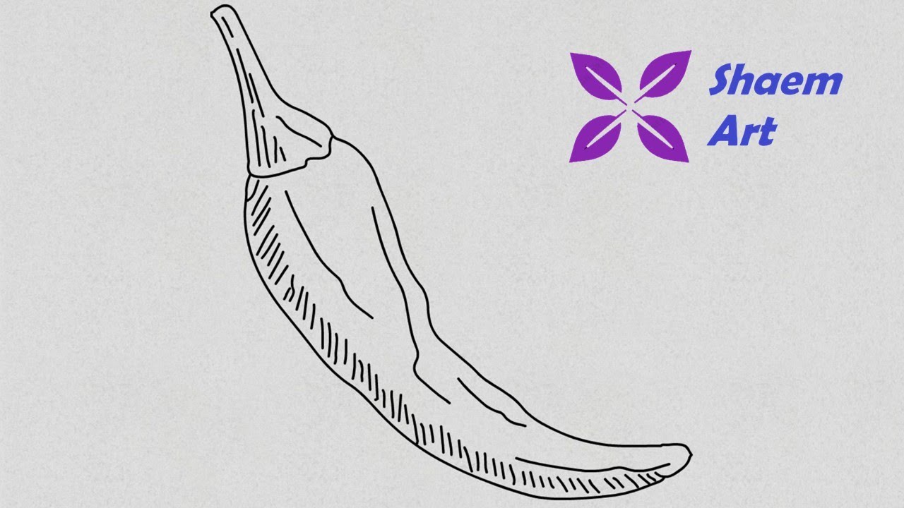 How to Draw Chili - YouTube