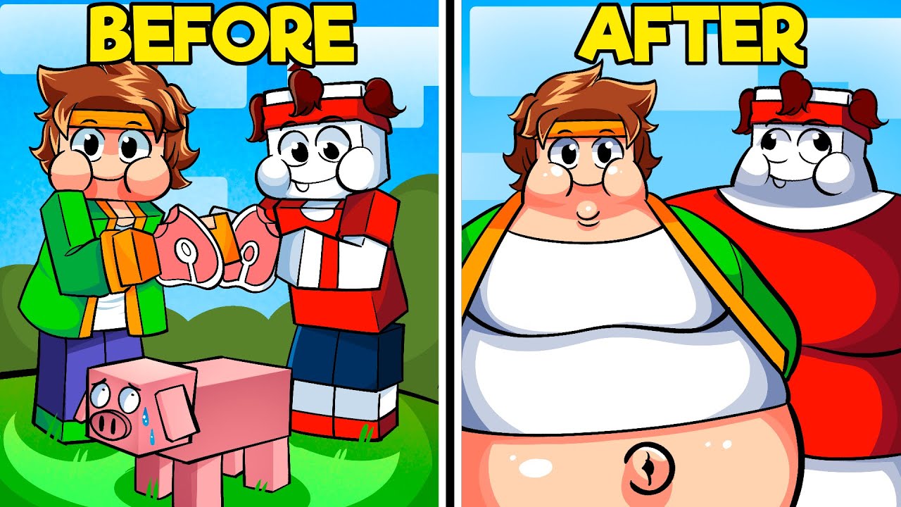 I BECAME FAT ON MINECRAFT! - YouTube