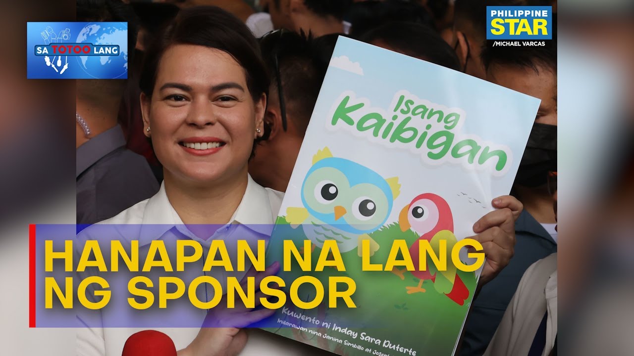 “Isang Kaibigan” book ni VP Sara, dapat ay hanapan na lang ng sponsor ...