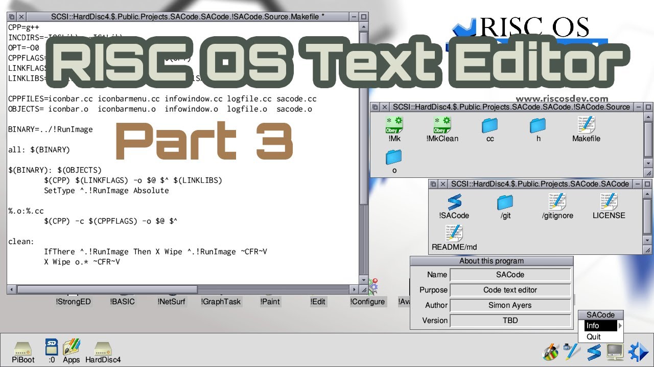 Makefiles, Info Windows and Bashing My Head | RISC OS Text Editor Part ...