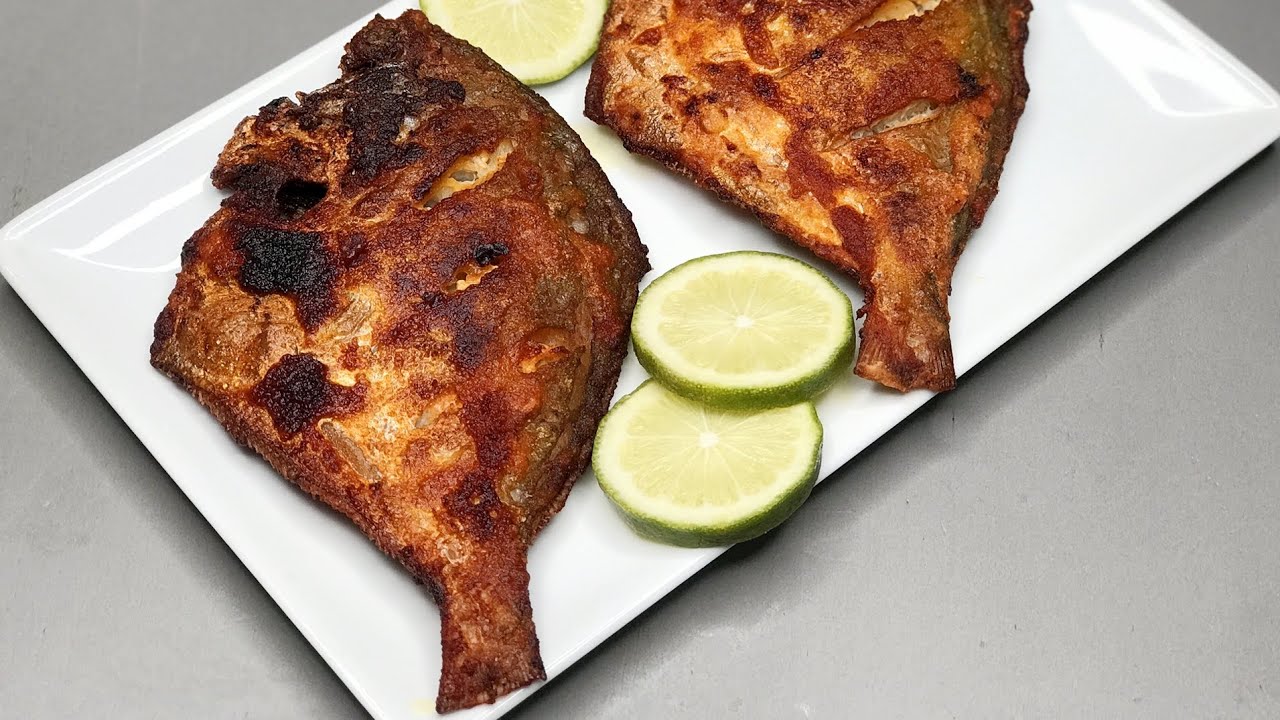 crispy pomfret fish fry | crispy rupchanda fish fry | masala rupchanda ...