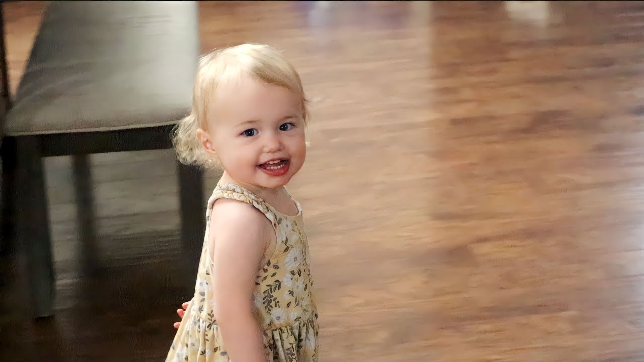 Baby Aubrey Runs After Her Siblings While Laughing Delightfully| Full ...