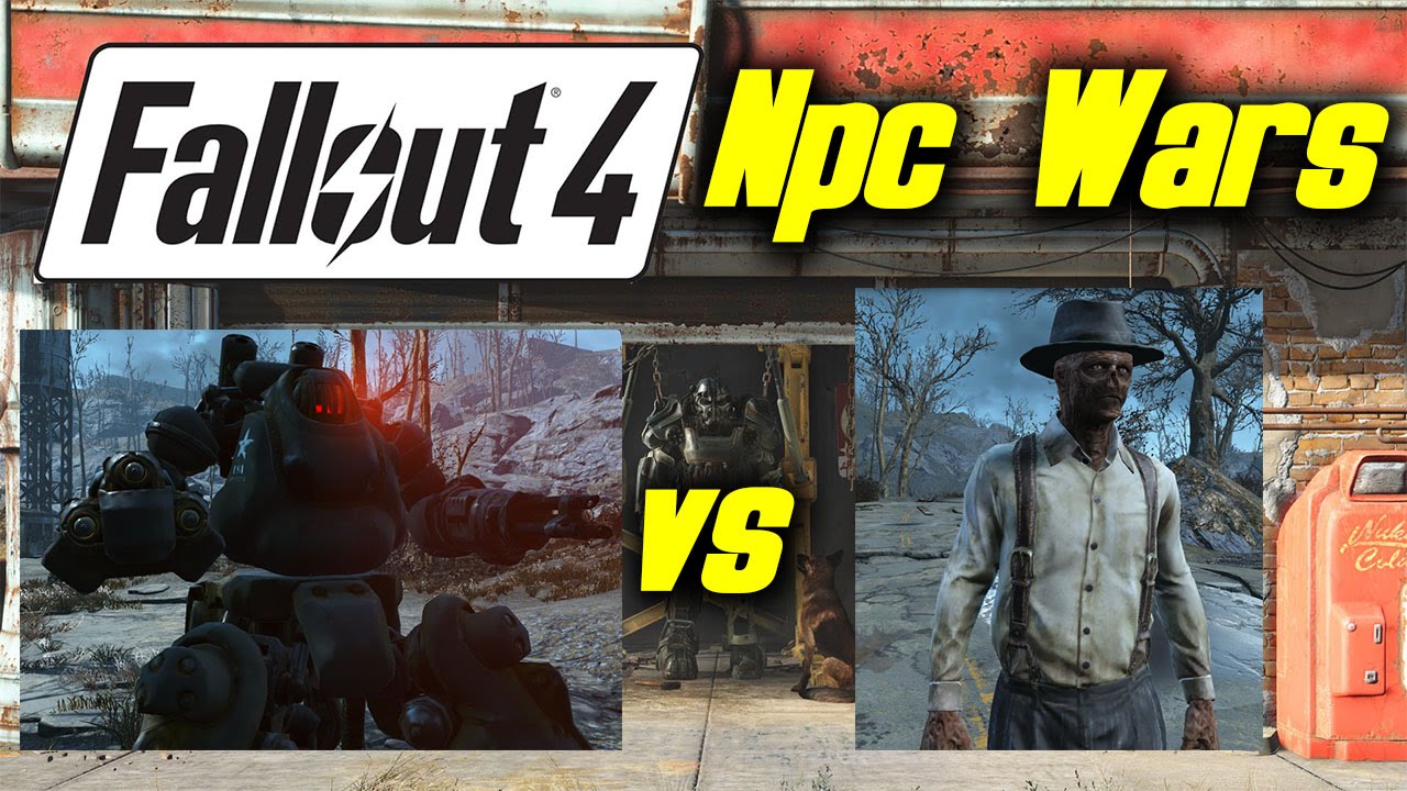 Fallout 4 Giant NPC War - Annihilator Sentry Bots vs Triggerman Army ...