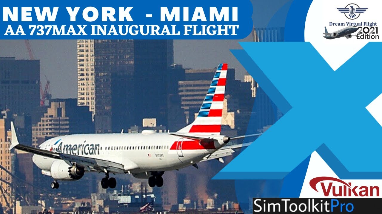 AMERICAN AIRLINES | New York(KLGA) Miami(KMIA) | B737-8 MAX | N308RD ...