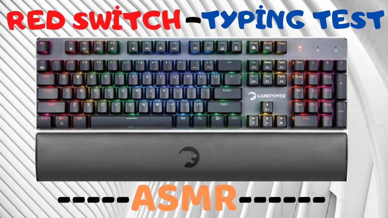 Red Switch Keyboard Typing Test 4K ASMR YouTube Red Switch Keyboard Typing Test 4K ASMR YouTube