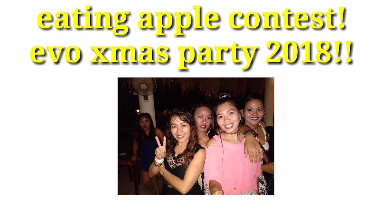 Eating apple contest evo party 2018 - YouTube
