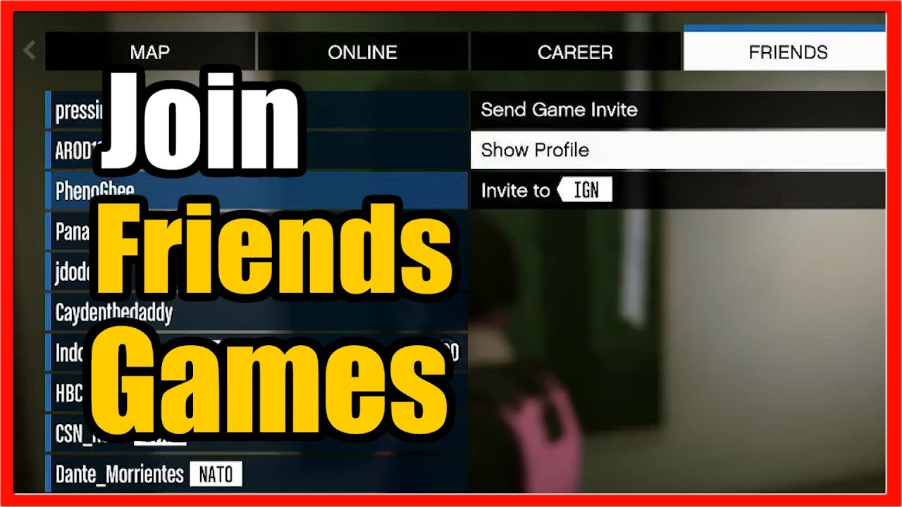 How to Join Friends Game Lobby in GTA 5 Online {Xbox, PS5, Xbox) - YouTube