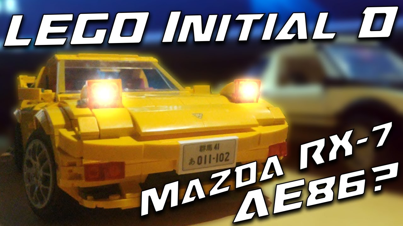 OFFICIAL INITIAL D "LEGO" - 1:12 Scale Model RX7 & AE86 - YouTube