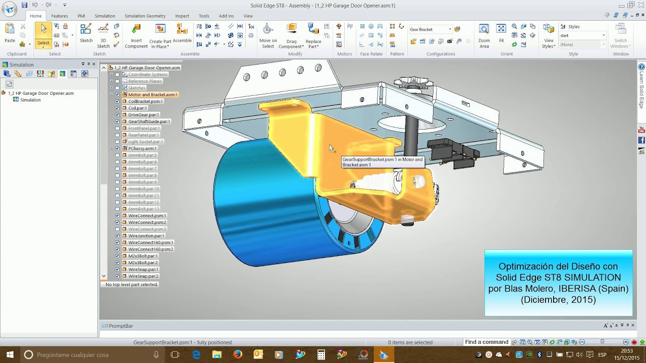 Optimización con Solid Edge ST8 SIMULATION: Bracket Support - YouTube