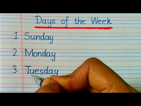 Days of the Week || Sunday- Monday ki Spelling || Simple learn and ...