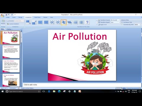 How To Create a PowerPoint Presentation | Air Pollution |