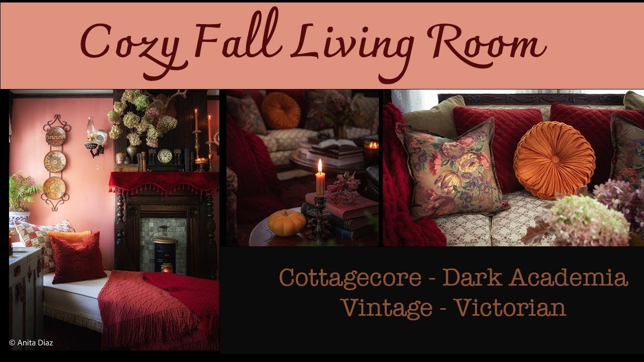 Cozy Fall Living Room | Cottagecore | **No-Haul** Decor | Vintage - YouTube