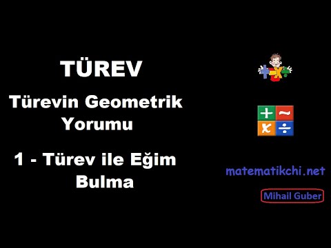 Türevin Geometrik Yorumu Konu Anlatımı 1 - Türev Yardımı ile Eğim Bulma