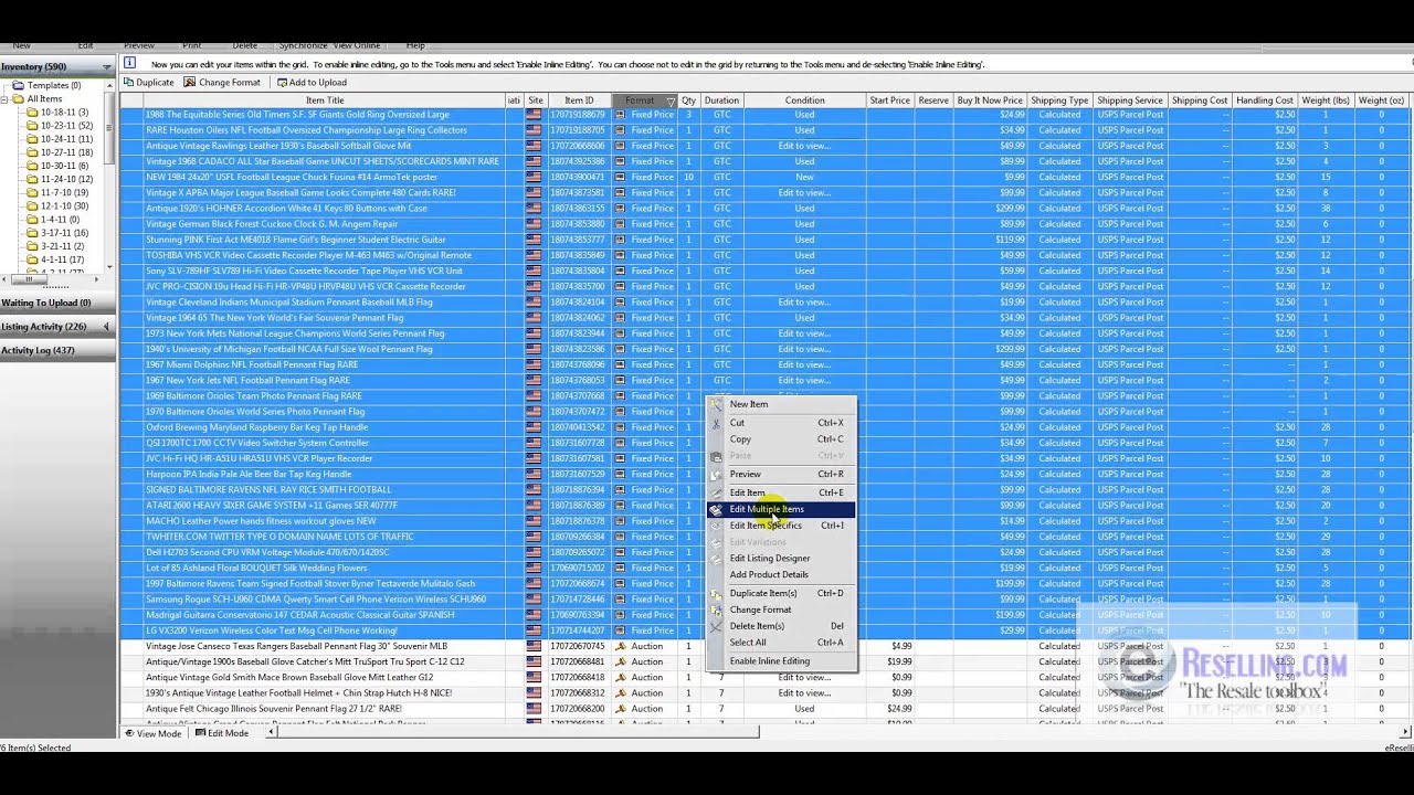 Selling on eBid with eBay Turbo Lister Import - YouTube