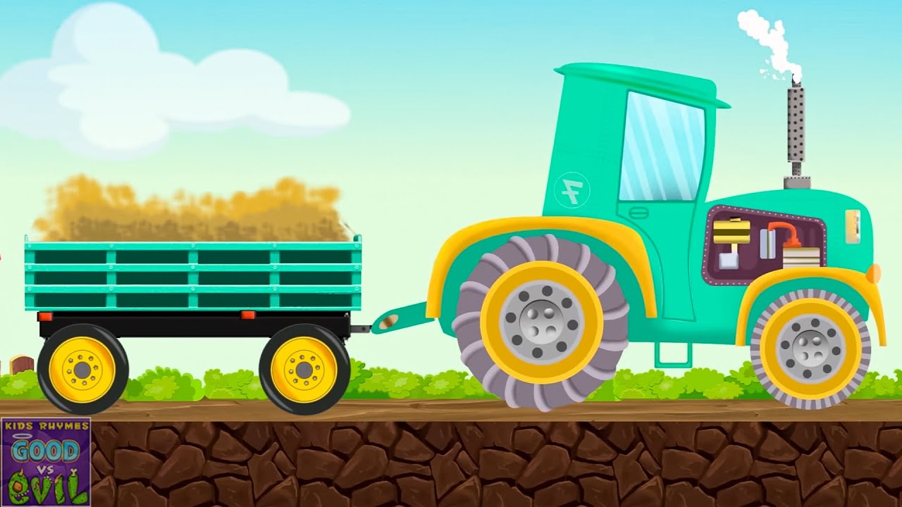 Good Tractor + More Animated Vehicle Videos for Children - YouTube
