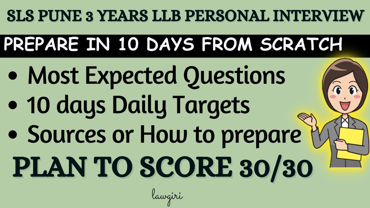 SLS Pune 3 years LLB Personal Interview Time Table|How to prepare for ...
