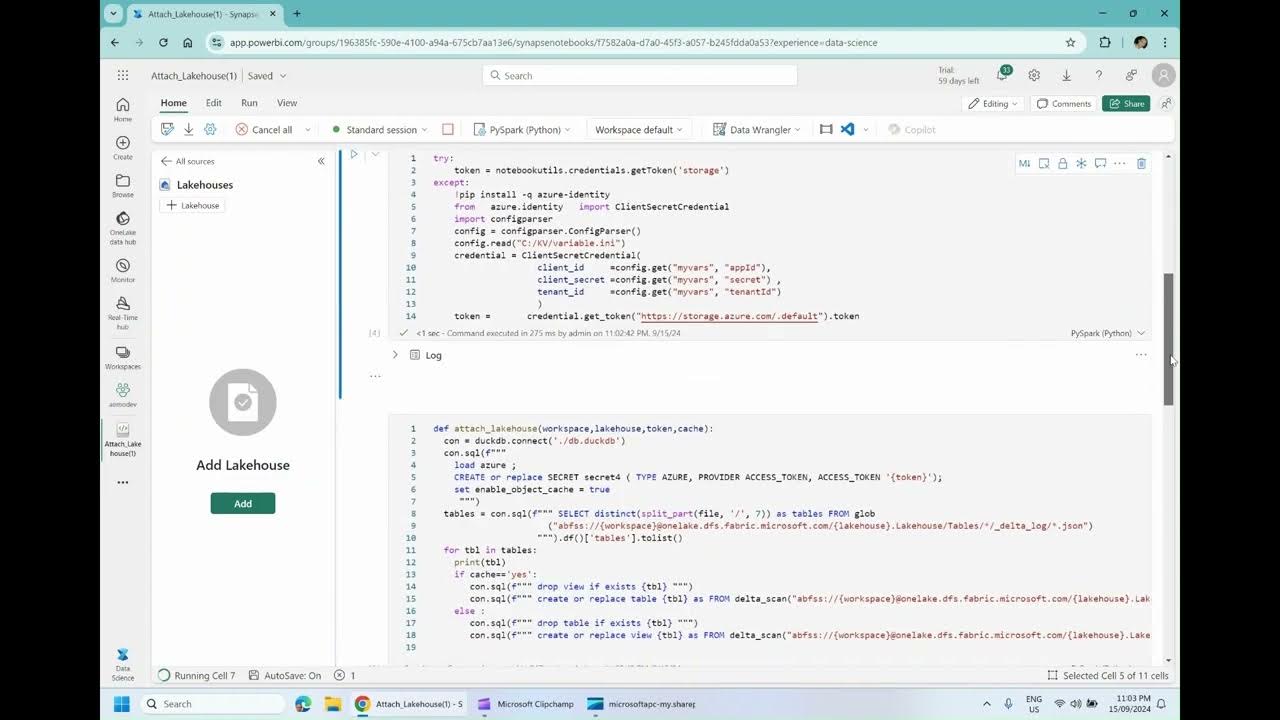 sub second Queries using Fabric Lakehouse, DuckDB Delta Table reader and disk cache - YouTube