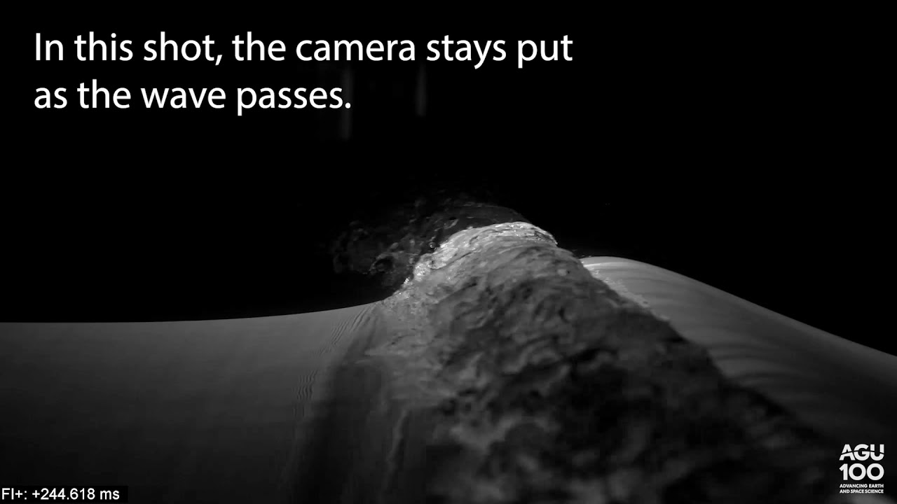 Slow motion footage of plunging breaker waves created in a lab - YouTube