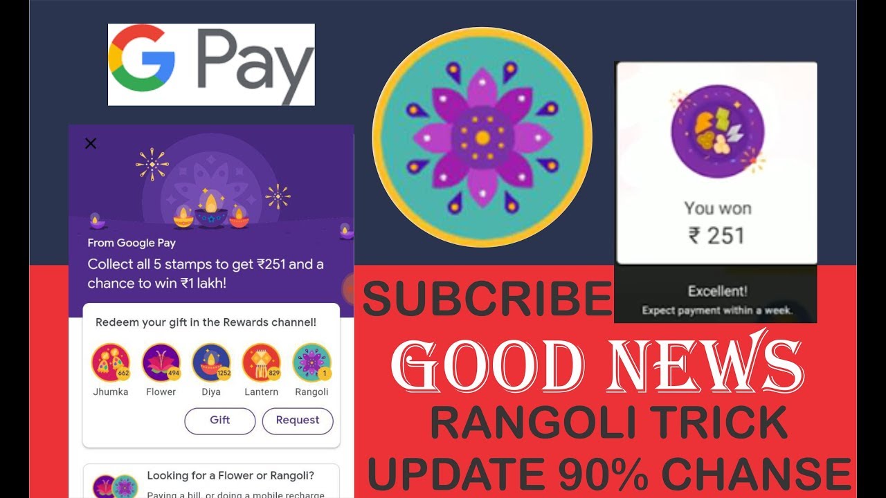 Google Pay Rangoli Stamp Offer How To Get Google Pay Rangoli Stamp ...