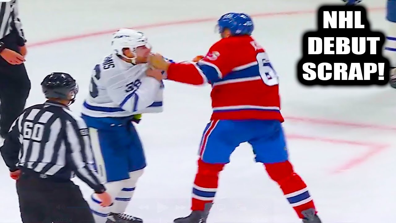 Florian Xhekaj Dakota Mermis Fight Scrap | Montreal Canadiens vs ...