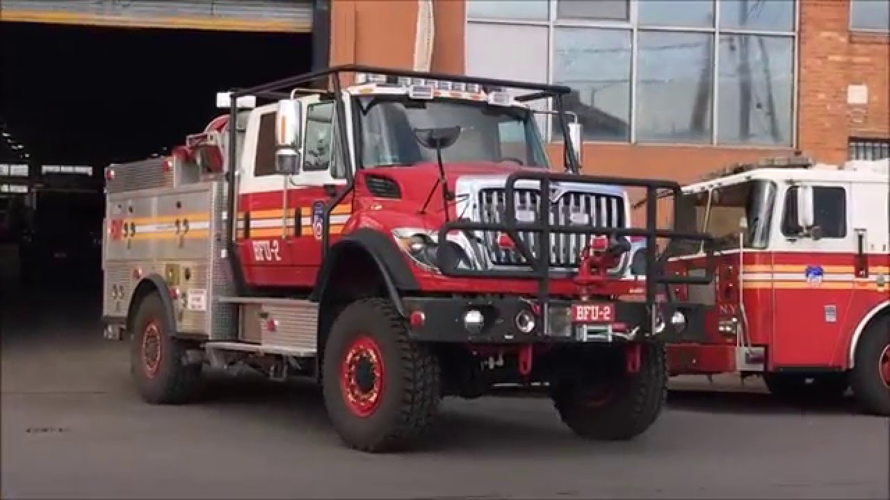 SUPER EXCLUSIVE & 1ST VIDEO OF THE BRAND NEW FDNY BFU-2 TRUCK BEING RELOCATED IN QUEENS, NEW ...