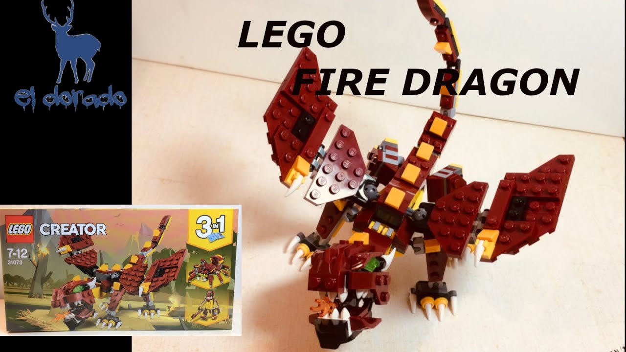 LEGO CREATOR 31073 3in1 Mythical Creatures Construction mode Fire ...