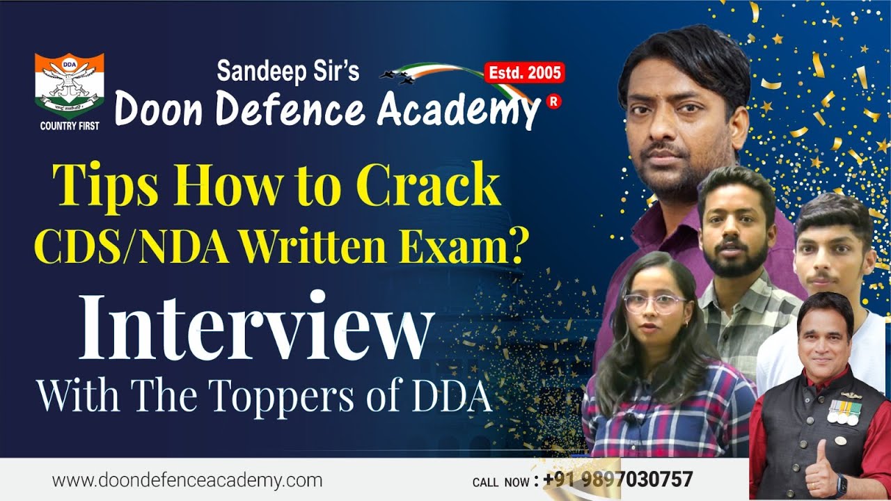 Interview With The Toppers of DDA & Tips on How To Crack the NDA & CDSE ...