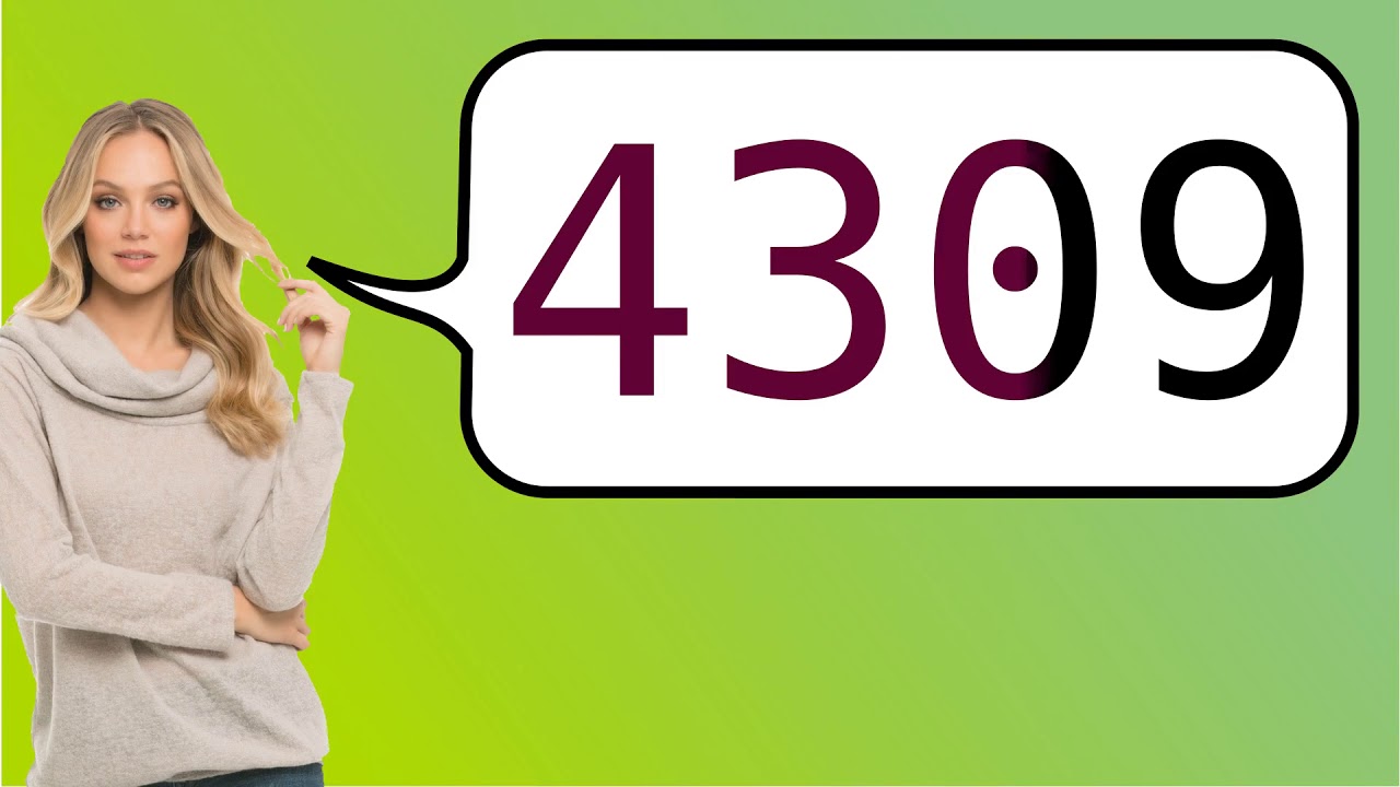 Como dizer '4309' em ingles? - YouTube