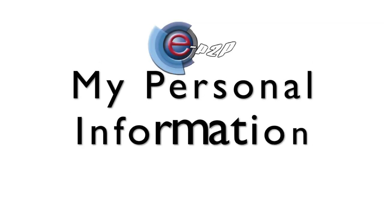eP2P Application Tutorial - e - Data - My Personal Information - YouTube
