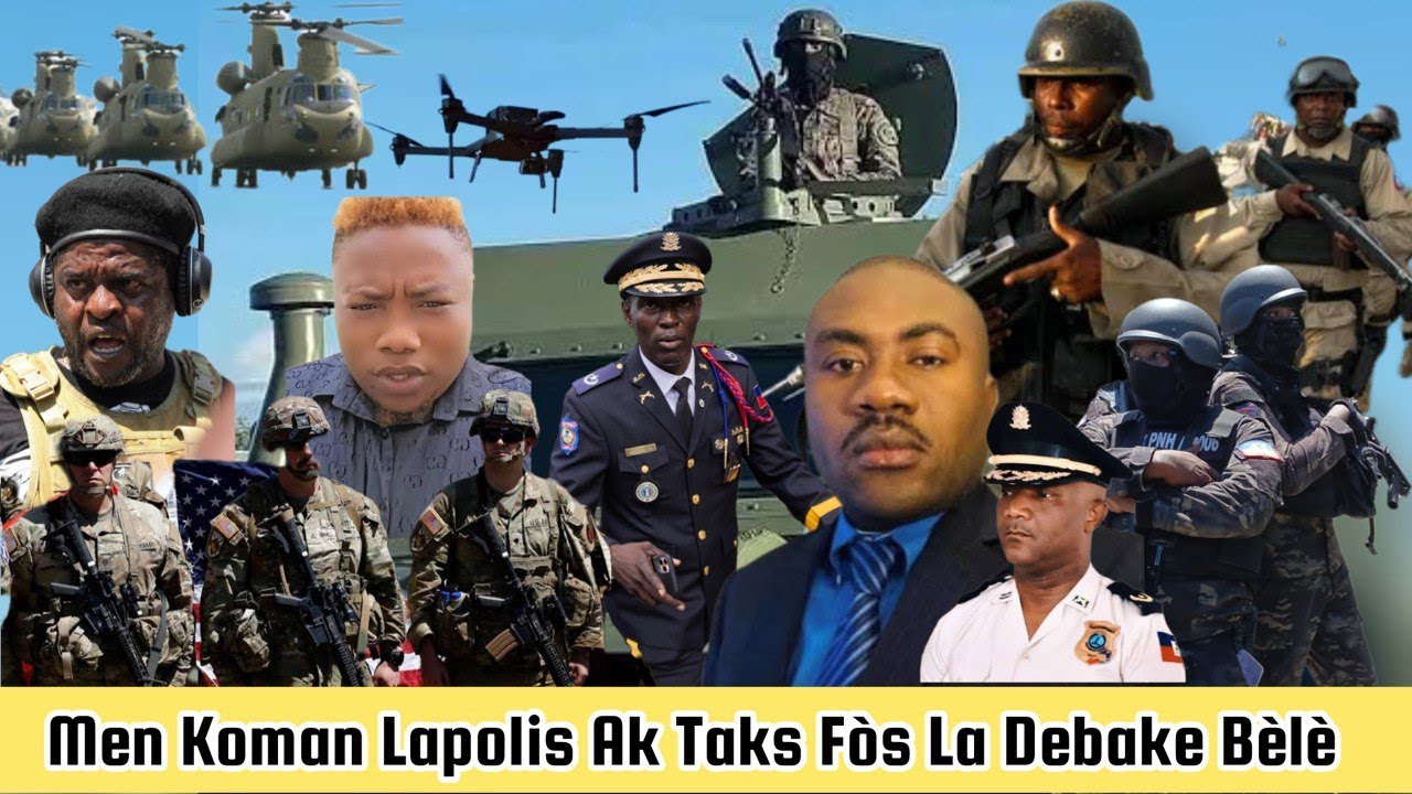 Men Koman Polis a Taks Fos La Debake Anndan Bele 4 Drone Tonbe. TT Di ...