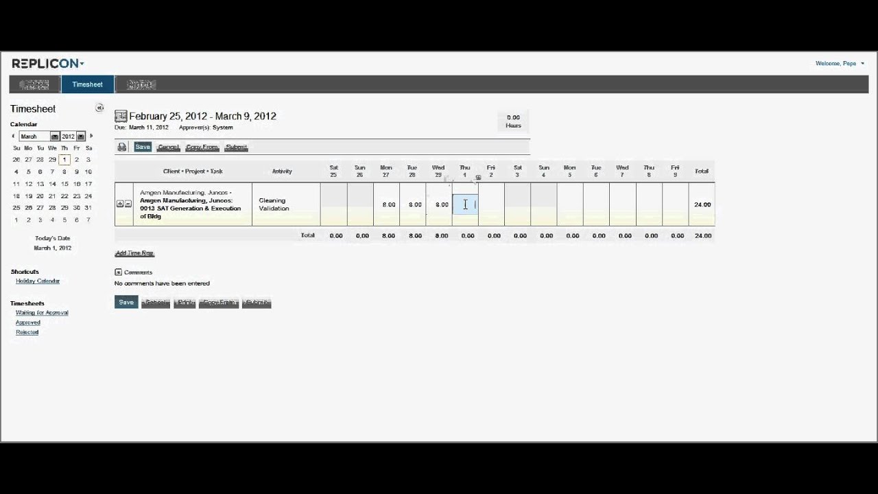 Validation & Engineering Group Replicon Timesheet Tutorial - YouTube