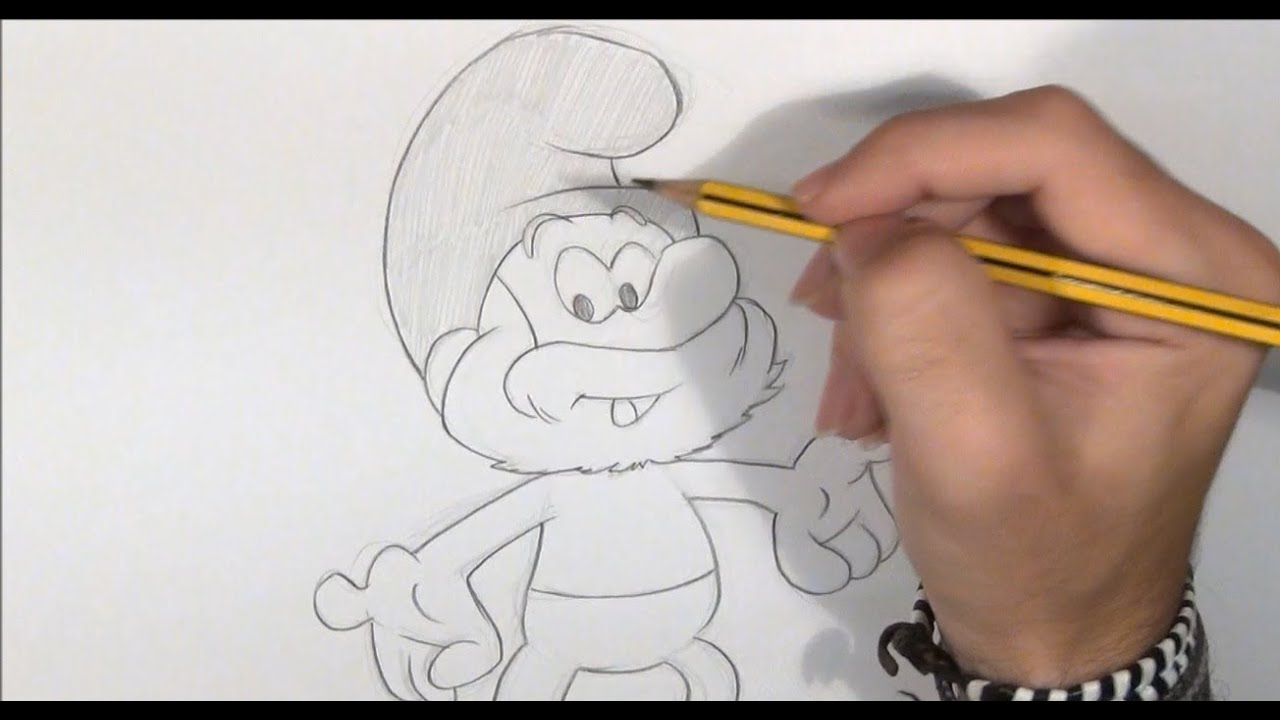 Dibujar al Papa Pitufo - Draw Papa Smurf - YouTube