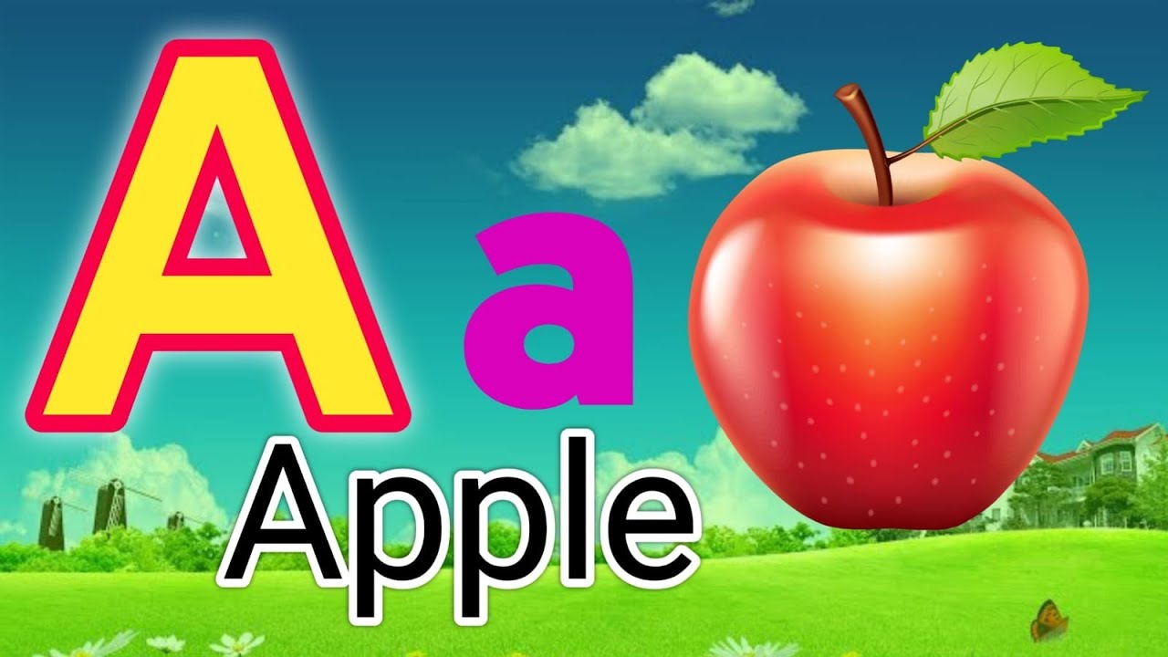A for apple, B for Ball, English Alphabets, छोटे बच्चों की पढ़ाई, # ...