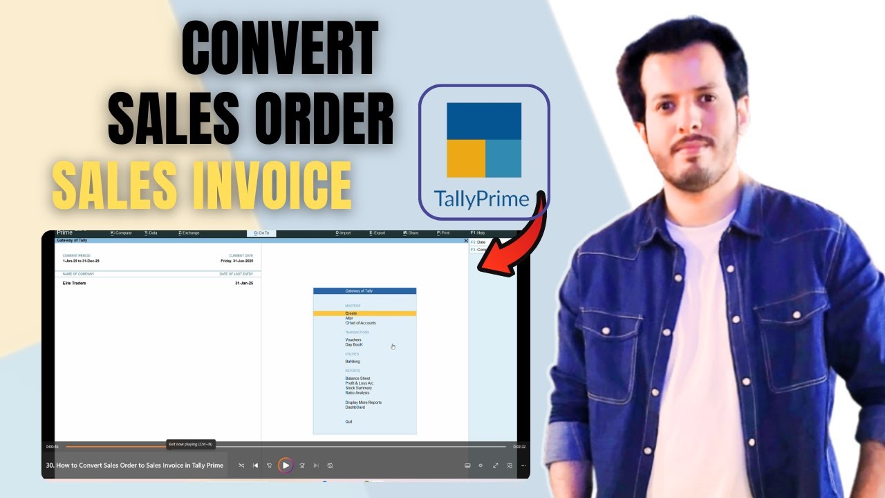 How to Convert Sales Order to Sales Invoice in Tally Prime | Complete ...