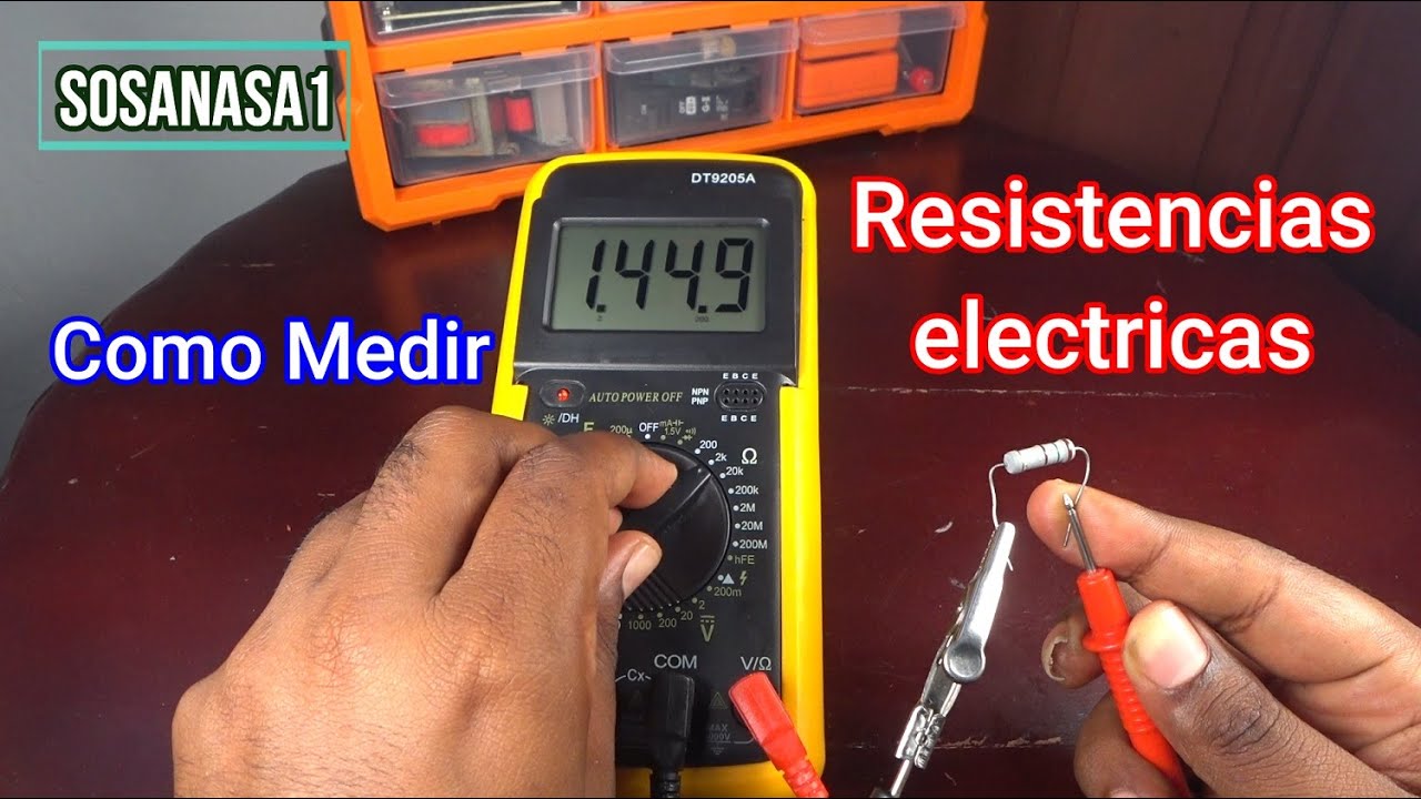 Como PROBAR y MEDIR resistencia eléctrica usando el multimetro digital ...