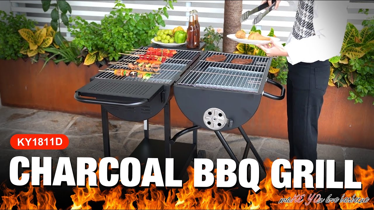 Dual-Sided Oversized BBQ Grill: Your Essential & Portable Yard ...