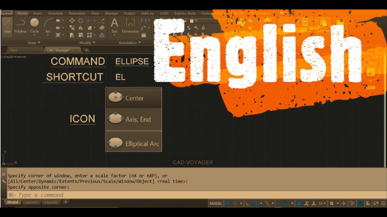 Ellipse with all internal settings | English Voice | Cad Voyager ...